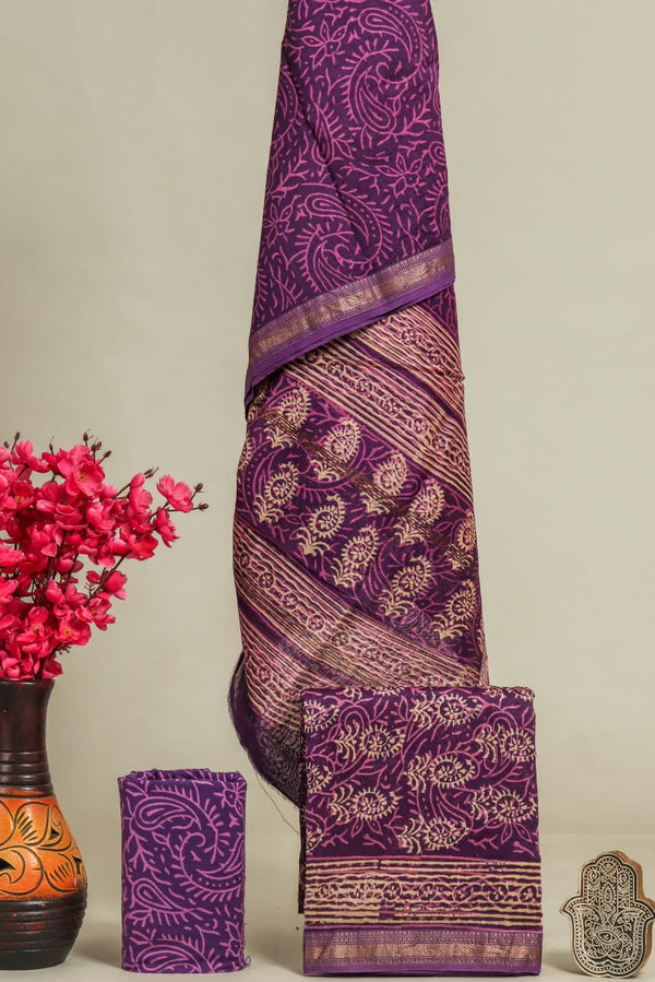 Buy Premium Maheshwari Silk Suit Set Online – Yuvi style