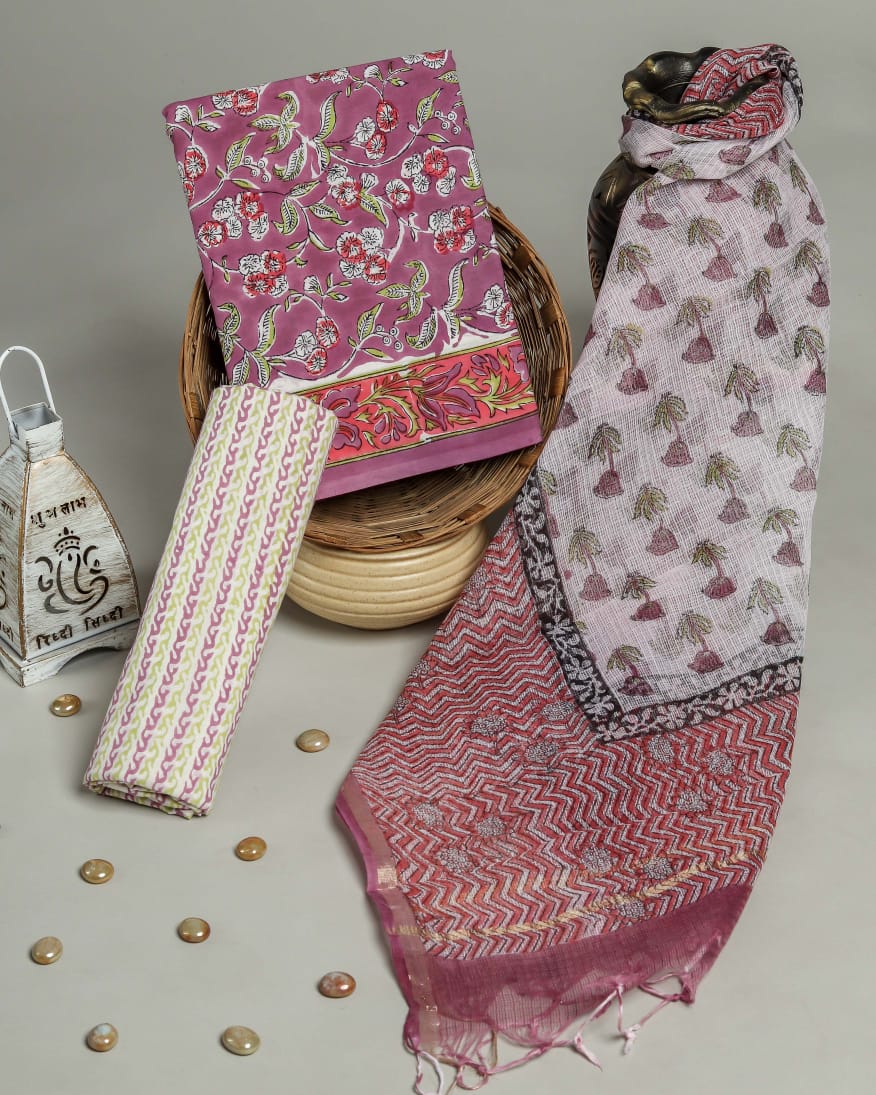 Yuvi Style Premium Cotton Suit Set With Doria Duptta 3Ckdys209 – Yuvi style